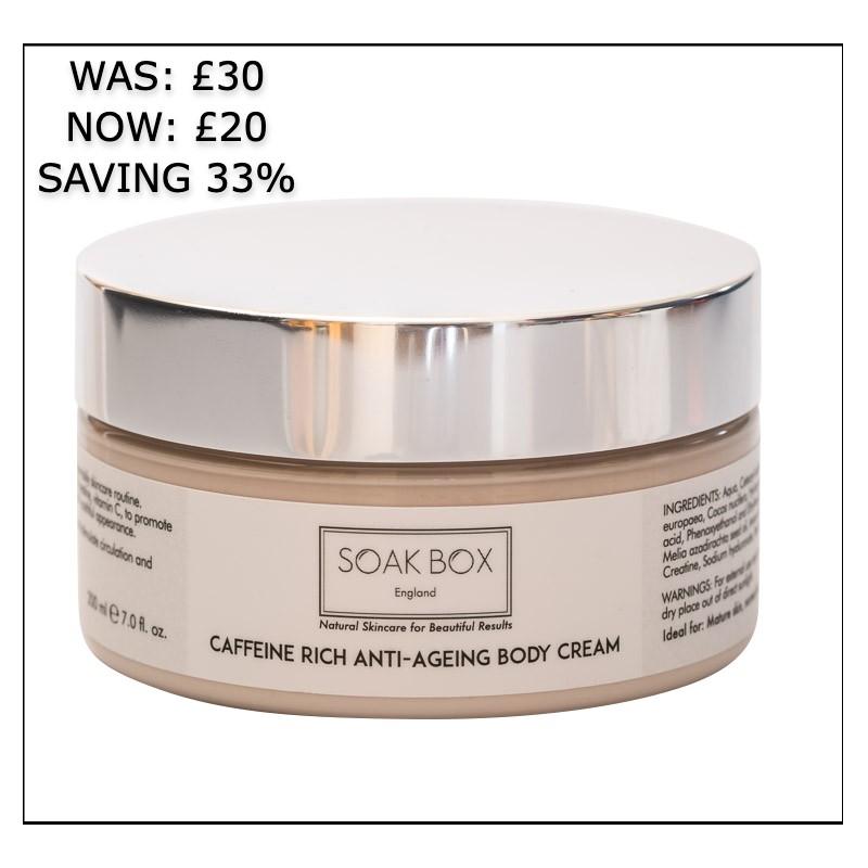 Caffeine Rich Anti-Ageing Body Cream | Natural Vegan Skin Care