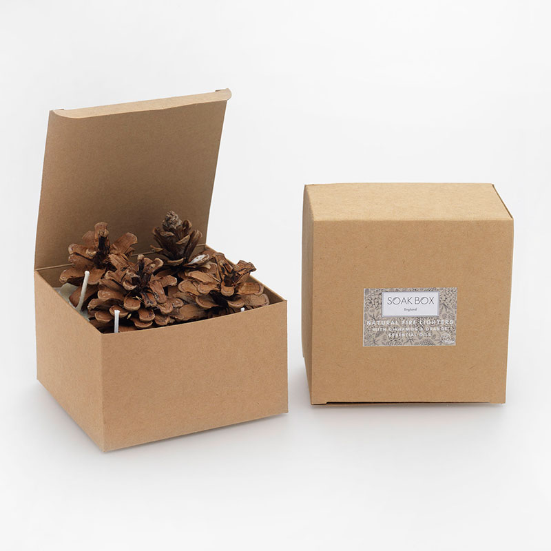 Natural Fire Lighters with Cinnamon and Orange Essential Oils